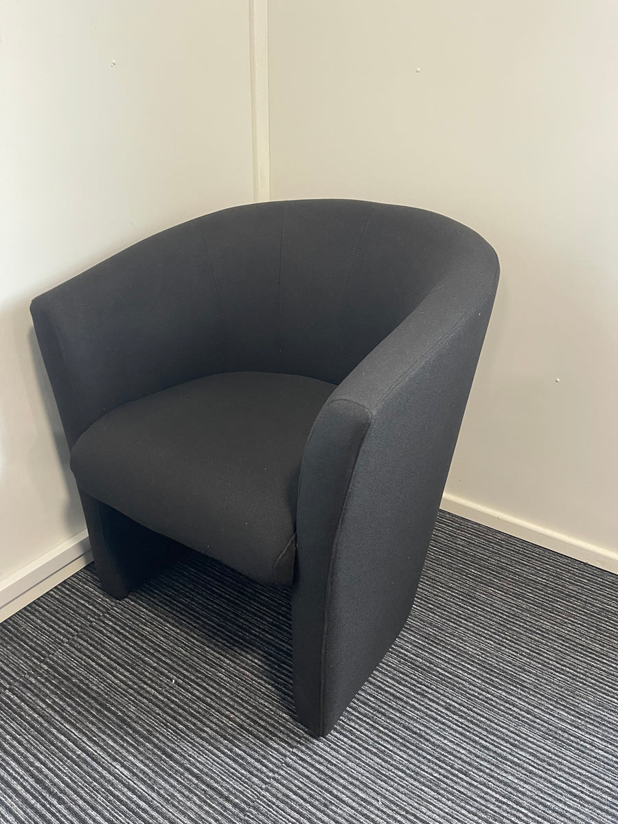 Neo Single Tub Soft Seating Arm Chair In Black Fabric – Dynamic Clearance